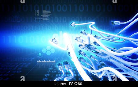 Set of computer cables Stock Photo - Alamy