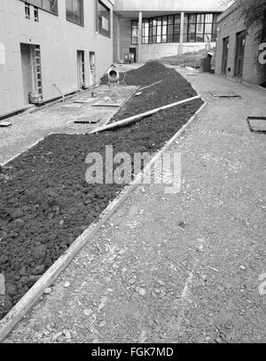 New path and footway under construction. February 2016 Stock Photo - Alamy
