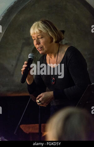 English singer-songwriter Barb Jungr singing at Exeter Street Hall ...