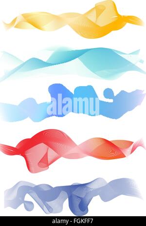 Abstract vector background, blue waved lines for brochure, website ...