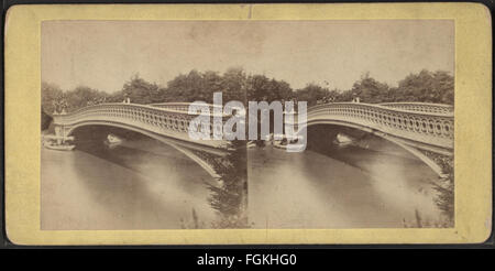 A photograph by William M. Chase showing Bow Bridge. The image captures ...