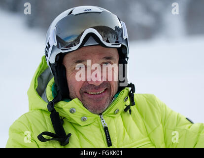 Axamer Lizum, Austria. 14th Jan, 2016. Former downhill skiers Christian ...