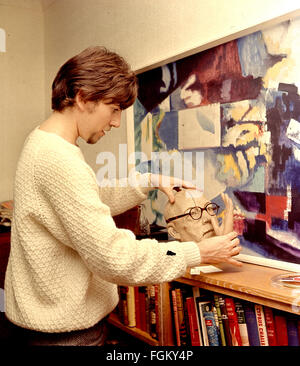 GRAHAM NASH UK rock musician with Susan Sennett at their London home in ...