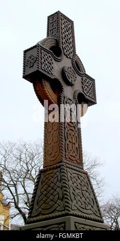 Manx Celtic Cross Isle of Man Stock Photo: 222115714 - Alamy