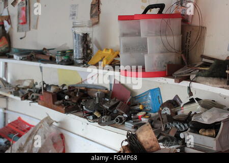 untidy work shed Stock Photo: 66465319 - Alamy