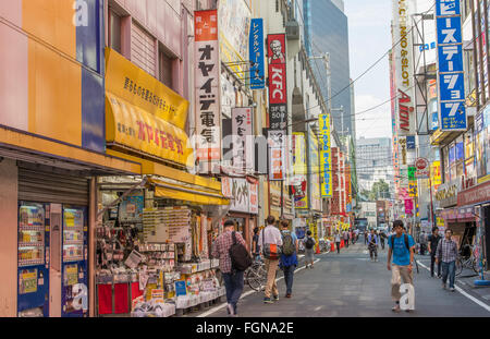 Tokyo Japan modern high tech area called Akihabara area to sell ...