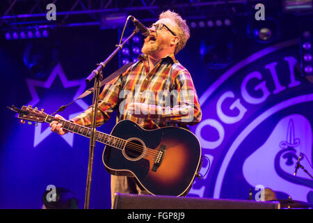 The Irish-American folk-punk rock band Flogging Molly from Los Angeles ...