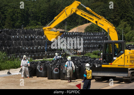 Radioactive decontamination process of the forests and fields, in ...