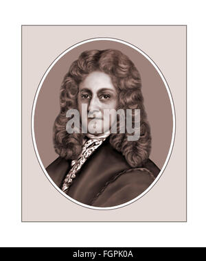 Portrait of Sir Christopher Wren (1632 - 1723) English architect seen ...