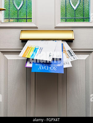 Letters Coming Through a Letterbox, UK Stock Photo - Alamy