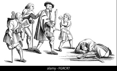 BLIND PERSON, DRAWING Stock Photo - Alamy