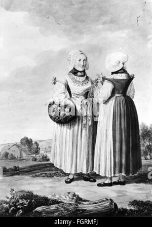 fashion, traditional costume, Swabia, traditional costumes from ...