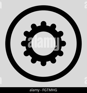 Gear flat gray color rounded vector icon Stock Photo - Alamy