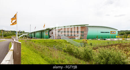 The JCB World Logistics distribution centre Blue Planet building at ...