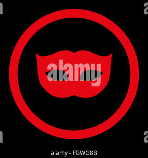 Privacy Mask flat red color rounded vector icon Stock Photo - Alamy
