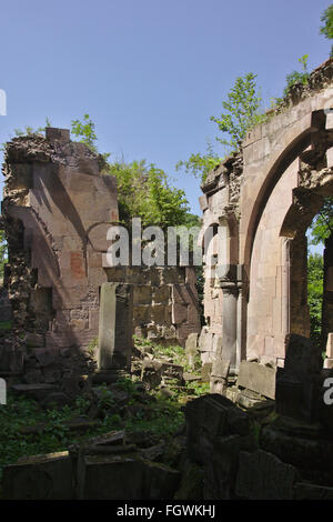Overgrown ruin of Surp Grigor Bardzrakash Monastery in Dsegh, Debed ...