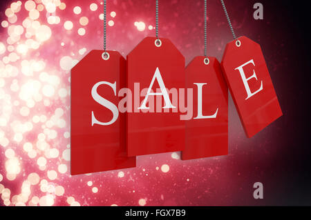 Composite image of red sale tags Stock Photo - Alamy