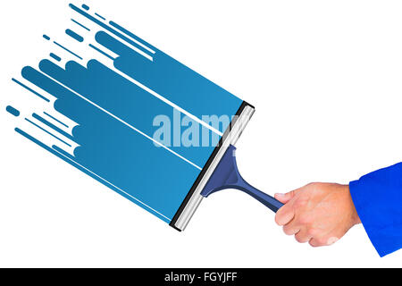 Composite image of hand using wiper Stock Photo - Alamy
