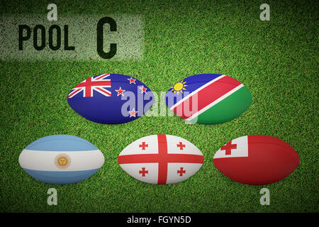 Composite image of rugby world cup pool b Stock Photo - Alamy