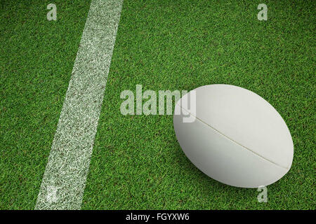 Composite image of close-up of rugby ball Stock Photo - Alamy