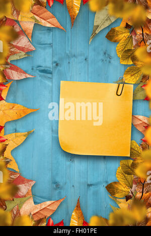 Composite image of grey sticky note Stock Photo - Alamy