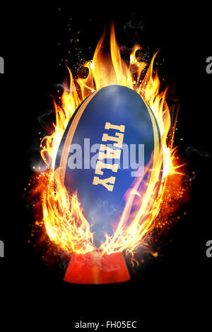 Composite image of italy rugby ball Stock Photo - Alamy