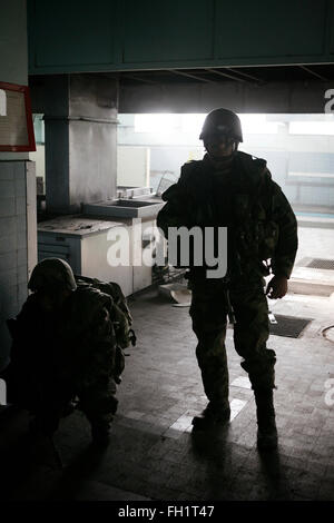 Member of the French Foreign Legion take part in a training assault on ...