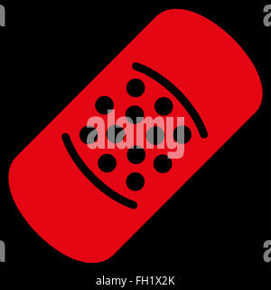 Patch icon. Flat icon on red background Stock Photo - Alamy