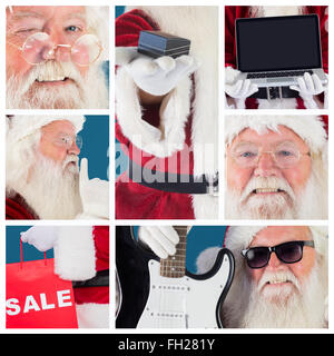 Composite image of santa claus winking Stock Photo - Alamy