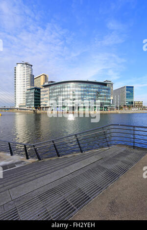 BBC buildings and the Heart residential building, MediaCityUK, Salford ...