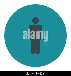 User flat soft blue colors round button Stock Photo - Alamy