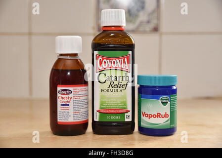 Cold cough catarrh medicines Benylin Covonia Vicks Vaporub catarrh ...
