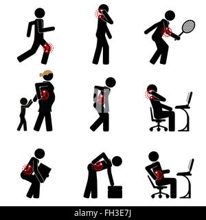 Back Pain Backache Pictogram Stock Vector Image & Art - Alamy