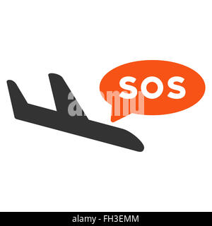 Airplane Sos Message Icon Stock Photo - Alamy
