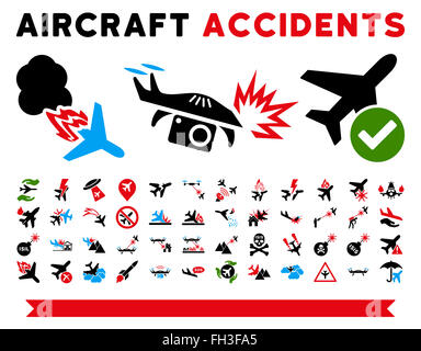 Aircraft Accidents Icons Stock Photo - Alamy