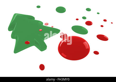 A Christmas themed paint splash Stock Photo - Alamy