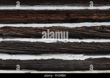 The texture of the log house elements showing wood fiber, March 29 ...