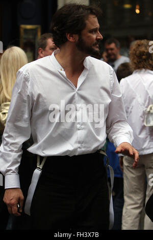 Colin Firth, on-set of the Film, "Valmont", Renn Productions, Timothy ...