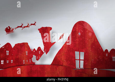 Composite image of christmas scene silhouette Stock Photo - Alamy