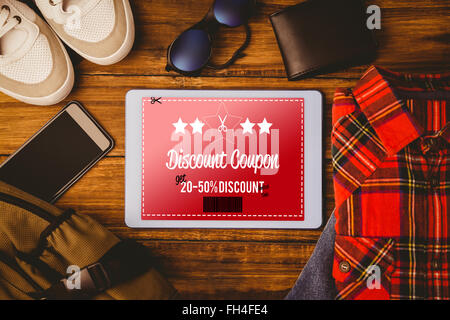 Composite image of discount coupon Stock Photo - Alamy