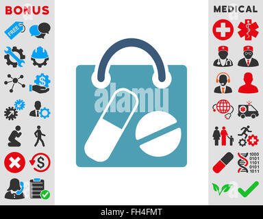 Drugs Shopping Bag Icon Stock Photo - Alamy