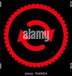 Refresh flat red color round stamp icon Stock Photo - Alamy