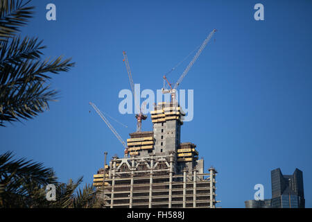 Skyscraper and Construction Work, Doha, Qatar Stock Photo - Alamy