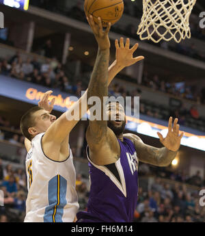 Denver Nuggets center DeMarcus Cousins (4) in the first half of an NBA ...