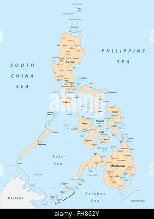 Davao City (Republic of the Philippines, Davao Region) map vector ...