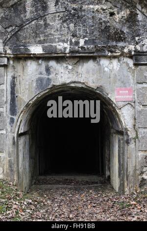Ruins of Fort Souville on the battlefield of Verdun. March 2015 Stock ...