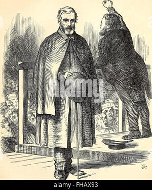 A 1841 edition of 'Punch,' a British satirical magazine featuring ...