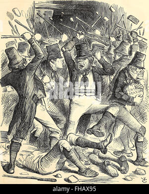 The 1841 edition of 'Punch,' a British satirical magazine known for its ...