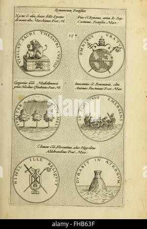 A 1600 work detailing the symbols and divine representations of popes ...