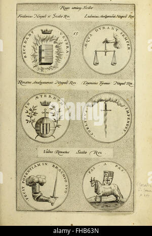 A 1600 work depicting the divine and human symbols of popes, emperors ...